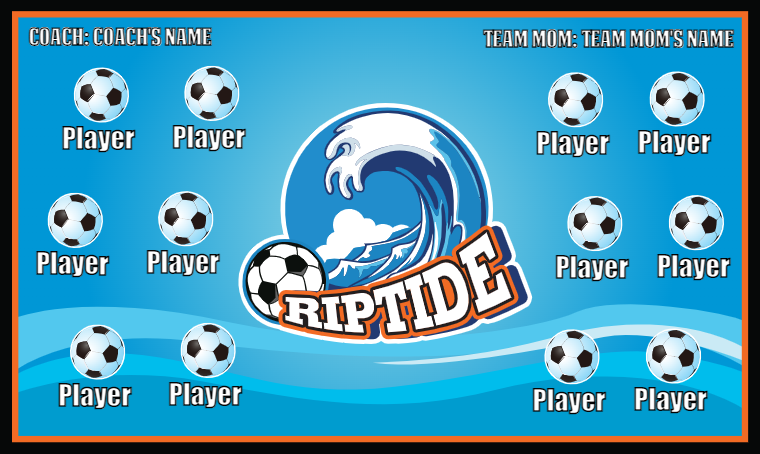 Riptide 2 - Soccer Banner – Team Sport Banners