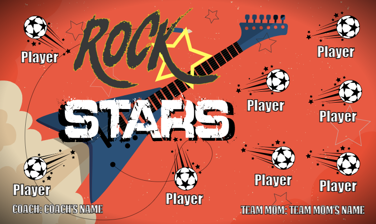Rock Stars - Soccer Banner – Team Sport Banners