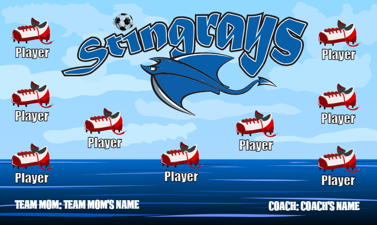 Stingrays - Soccer Banner – Team Sport Banners