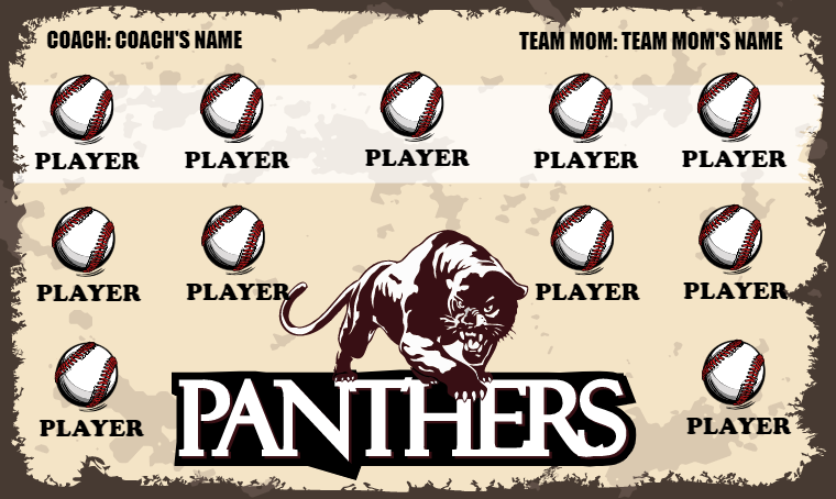 Panthers 3 - Softball Banner – Team Sport Banners