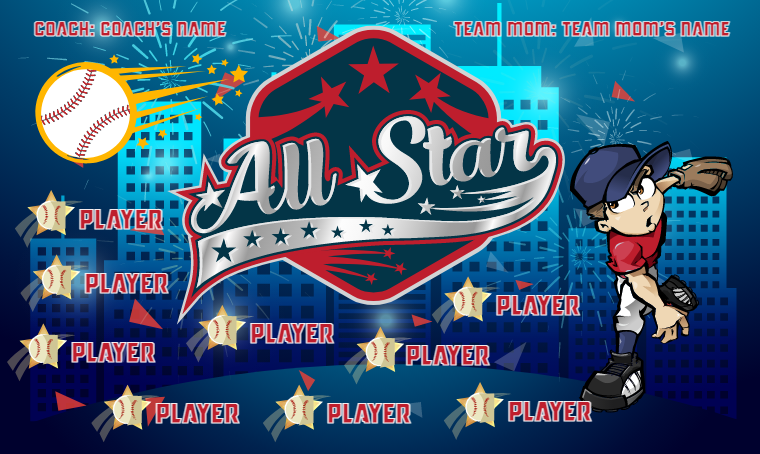 All-Star 02 - Baseball Banner – Team Sport Banners