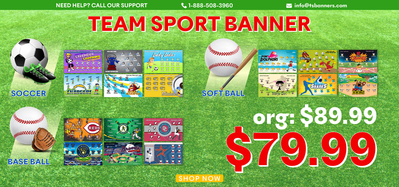 Team Sport Banners: Custom Sports Banners Printing