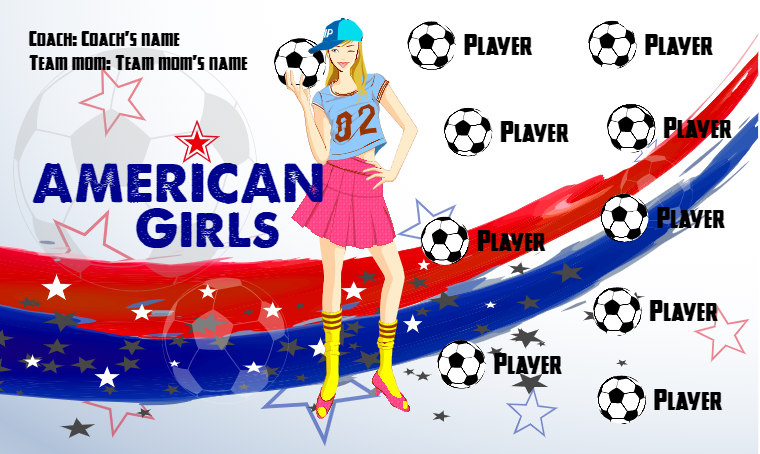 American Girls - Soccer Banner – Team Sport Banners