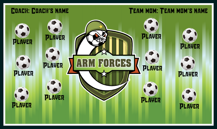 Arm Forces - Soccer Banner – Team Sport Banners