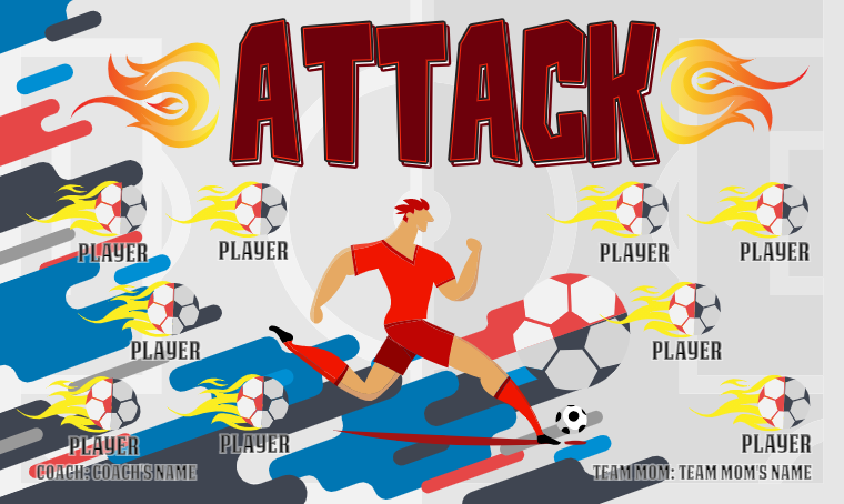 Attack - Soccer Banner – Team Sport Banners