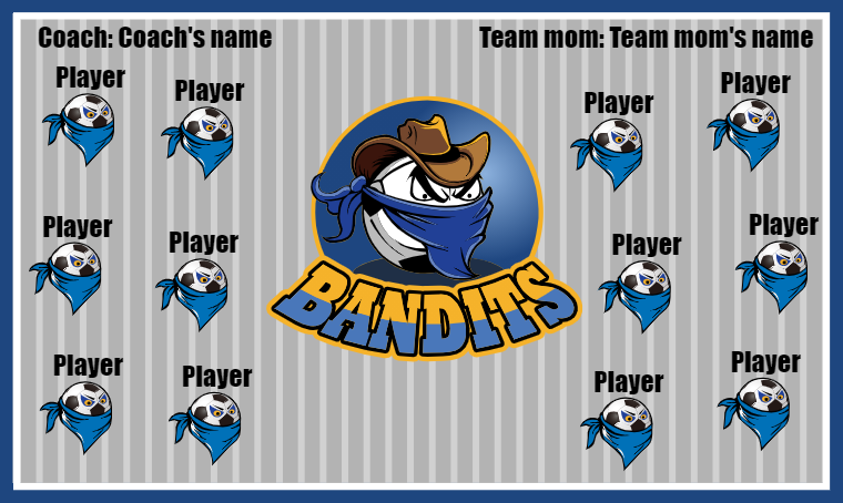 Bandits - Soccer Banner – Team Sport Banners