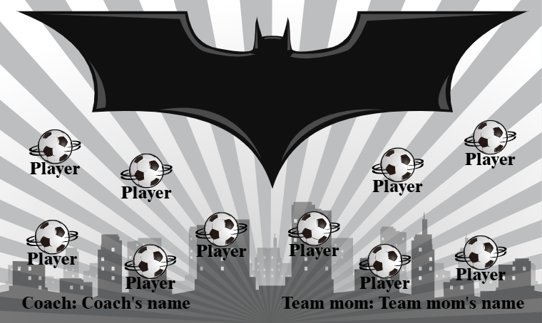 Batman - Soccer Banner – Team Sport Banners