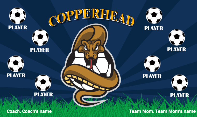 Copperhead - Soccer Banner – Team Sport Banners
