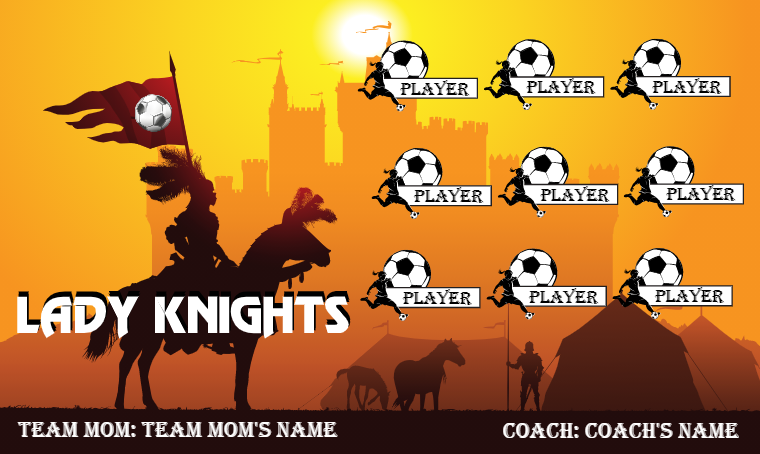 Lady Knights - Soccer Banner – Team Sport Banners