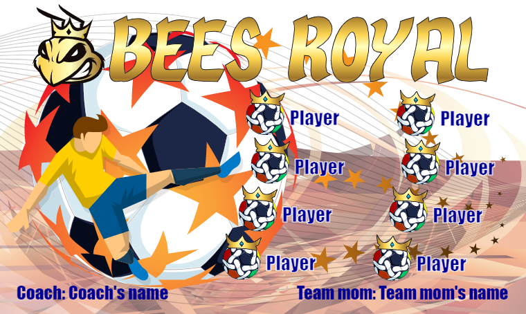 Bees Royal - Soccer Banner – Team Sport Banners