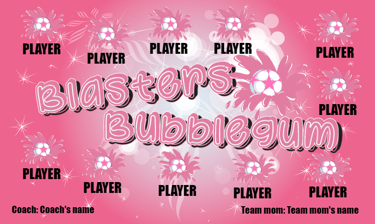 Blasters Bubblegum - Soccer Banner – Team Sport Banners
