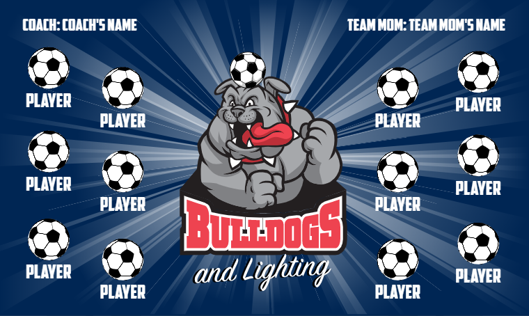 Bulldogs - Soccer Banner – Team Sport Banners