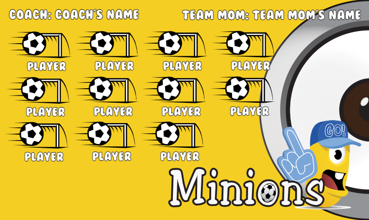 Minions - Soccer Banner – Team Sport Banners