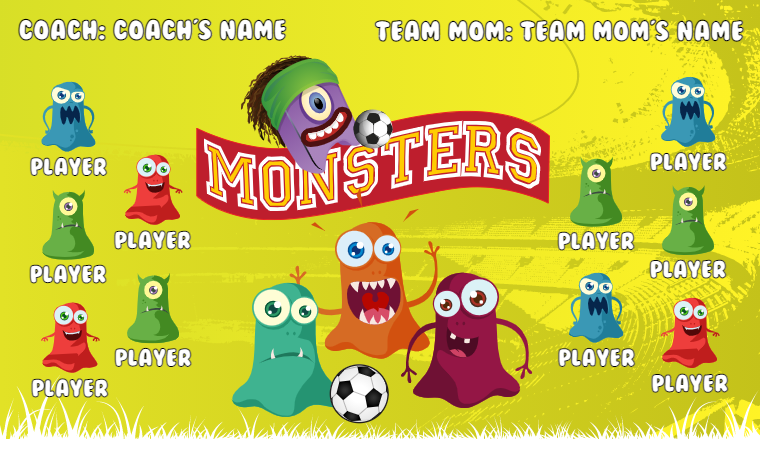 Monsters - Soccer Banner – Team Sport Banners