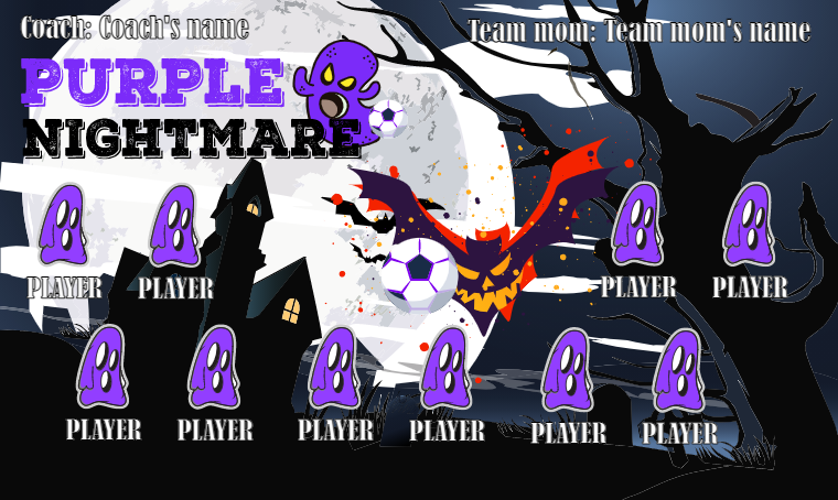 Purple Nightmare - Soccer Banner – Team Sport Banners