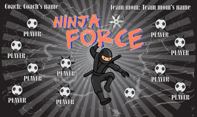 Ninja Force - Soccer Banner – Team Sport Banners