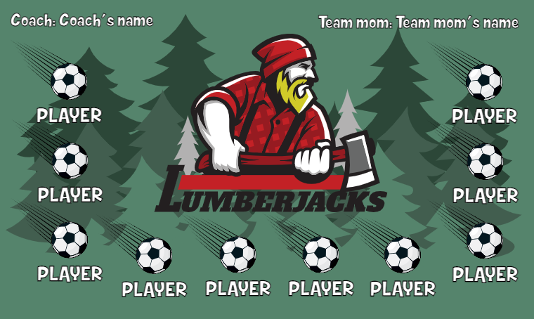 Lumberjacks - Soccer Banner – Team Sport Banners