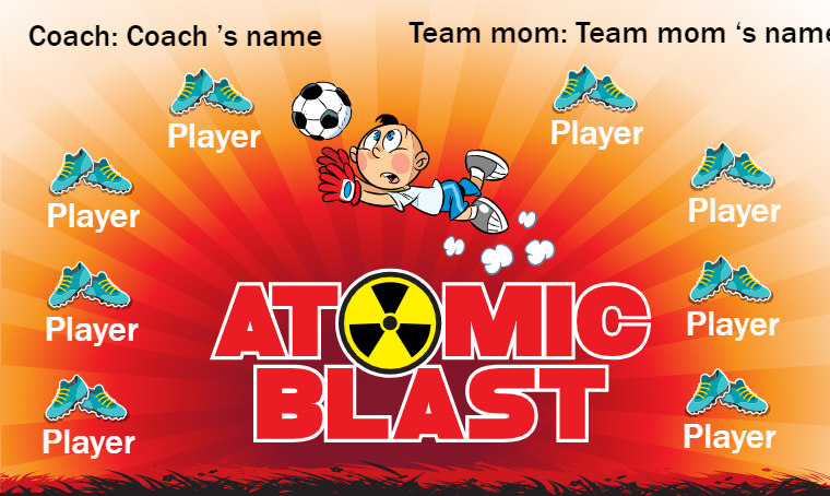 Atomic Blast - Soccer Banner – Team Sport Banners