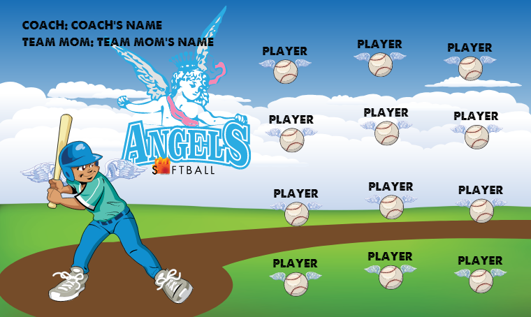 Angels - Softball Banner – Team Sport Banners