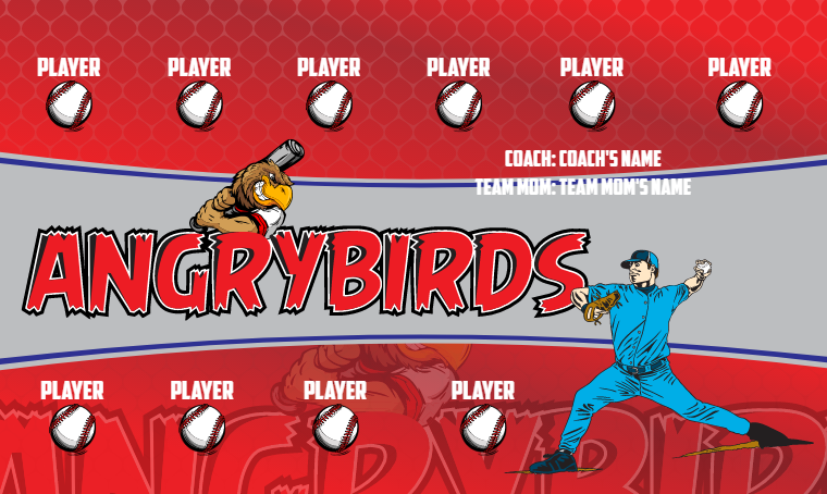 Angry Birds - Baseball Banner – Team Sport Banners