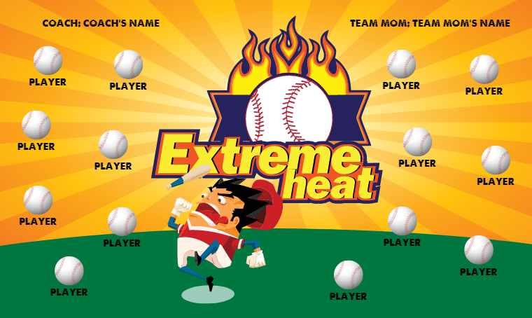 Extreme Heat - Softball Banner – Team Sport Banners