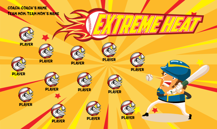 Extreme Heat 3 - Softball Banner – Team Sport Banners