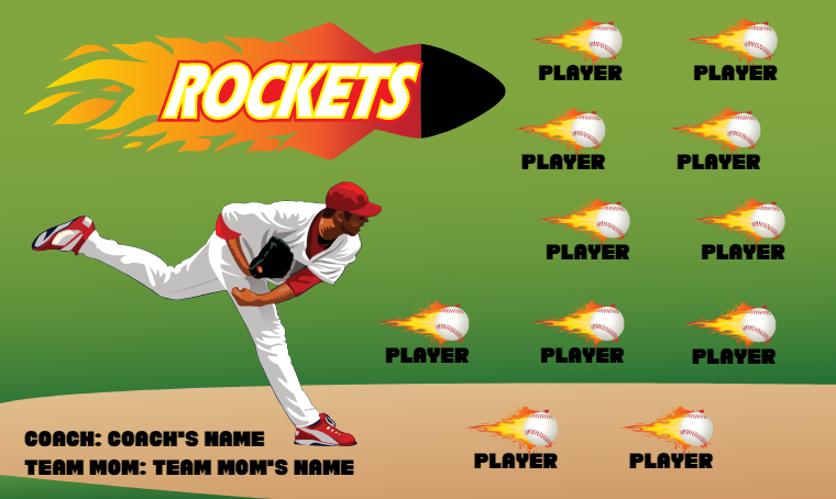 Rockets - Softball Banner – Team Sport Banners