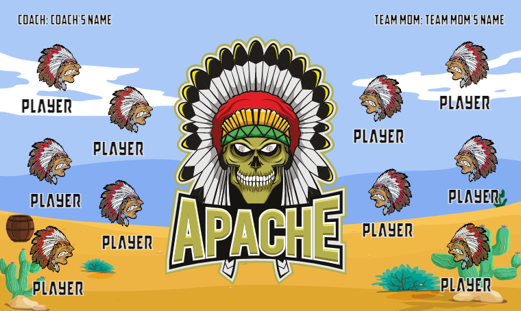 Apache - Softball Banner – Team Sport Banners