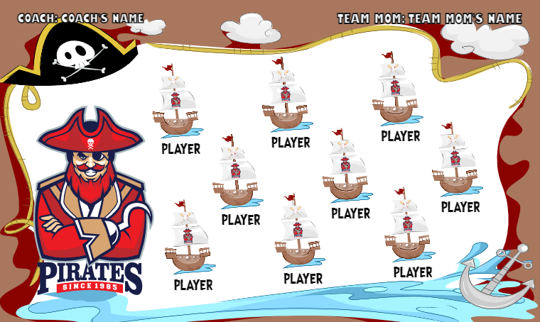 Pirates 2 - Softball Banner – Team Sport Banners