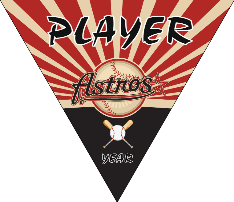 Houston Astros 7 - Triangle Baseball Banners – Team Sport Banners
