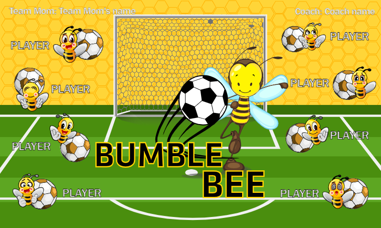 Bumble Bee - Soccer Banner – Team Sport Banners