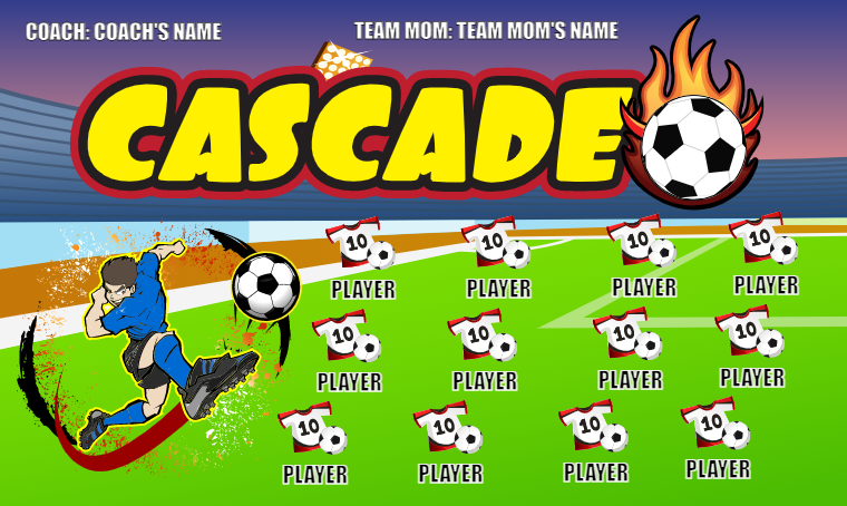 Cascade - Soccer Banner – Team Sport Banners