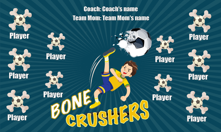 Bone Crushers - Soccer Banner – Team Sport Banners