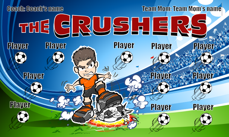 The Crushers - Soccer Banner – Team Sport Banners
