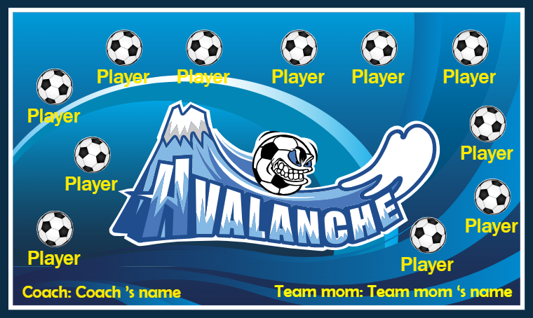 Avalanche 2 - Soccer Banner – Team Sport Banners