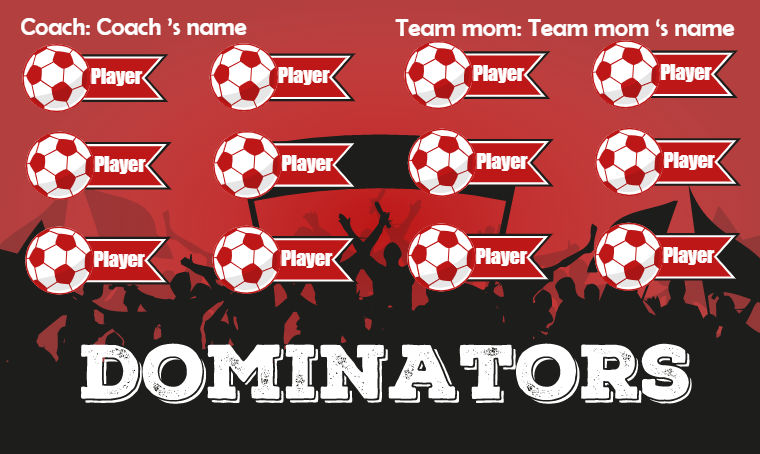 Dominators - Soccer Banner – Team Sport Banners