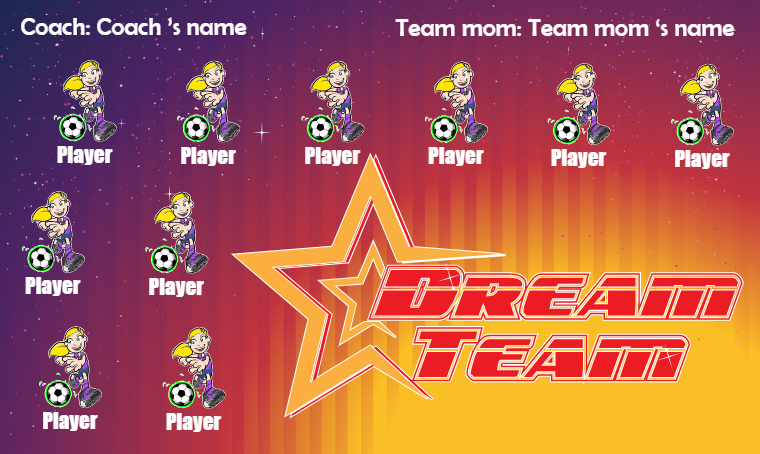 Dream Team - Soccer Banner – Team Sport Banners