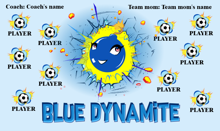 Blue Dynamite - Soccer Banner – Team Sport Banners