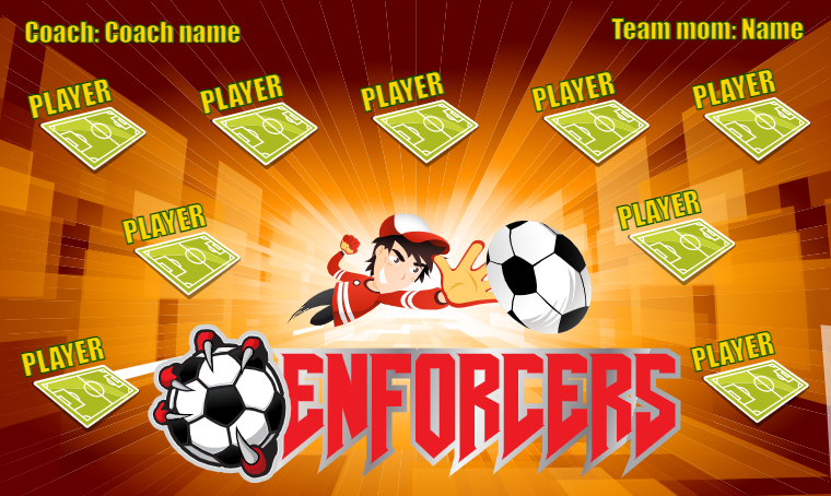 Enforcers - Soccer Banner – Team Sport Banners