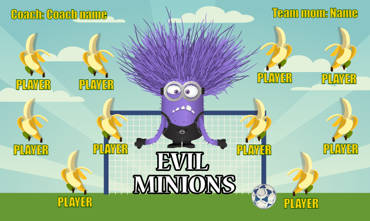 Evil Minions - Soccer Banner – Team Sport Banners