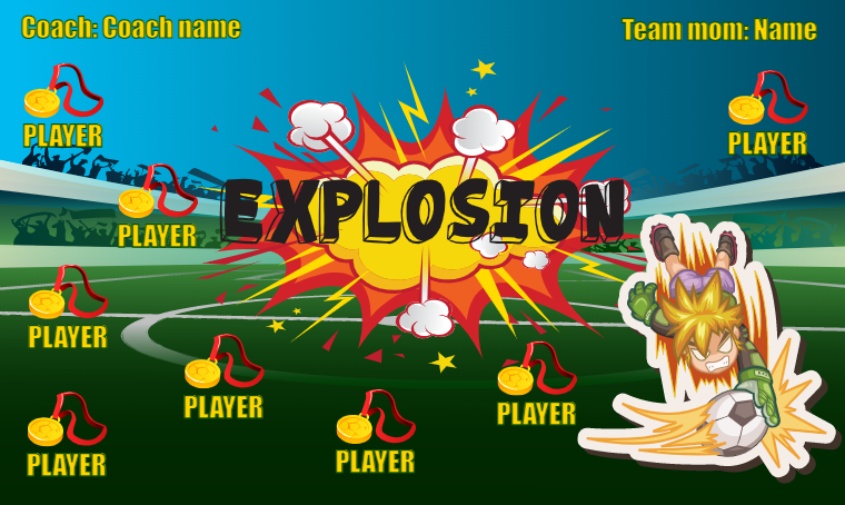 Explosion - Soccer Banner – Team Sport Banners