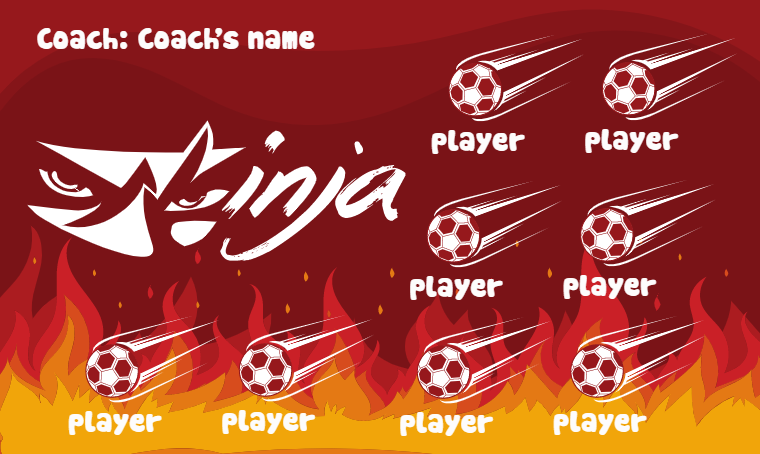 Ninja - Soccer Banner – Team Sport Banners