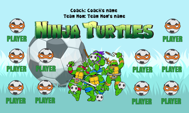 Ninja Turtles - Soccer Banner – Team Sport Banners