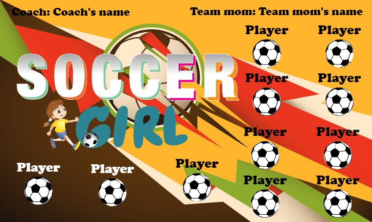 Soccer Girl - Soccer Banner – Team Sport Banners