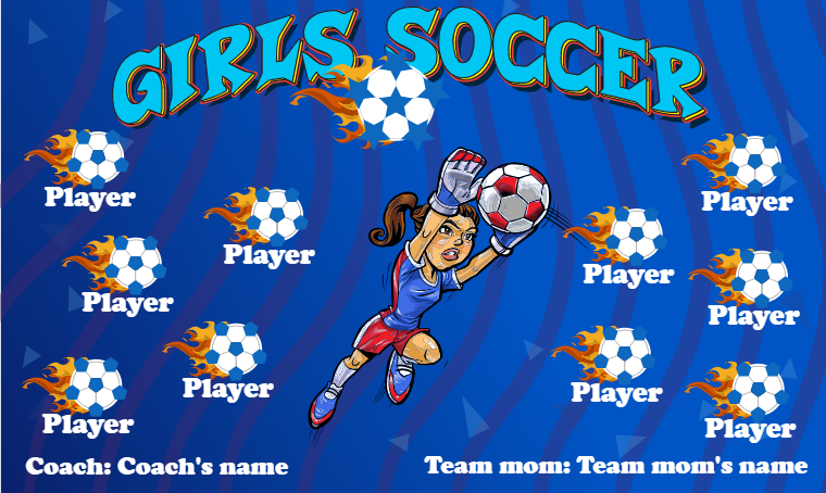 Girl Soccer - Soccer Banner – Team Sport Banners
