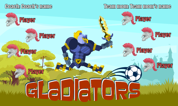 Gladiators 2 - Soccer Banner – Team Sport Banners