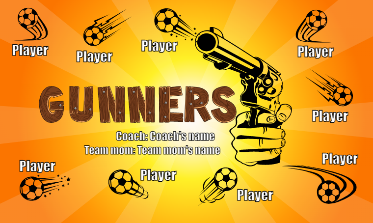 Gunners - Soccer Banner – Team Sport Banners
