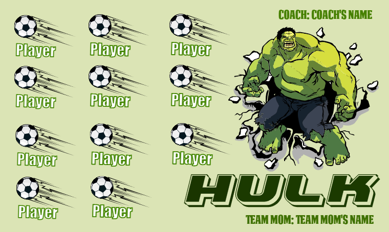 Hulk - Soccer Banner – Team Sport Banners