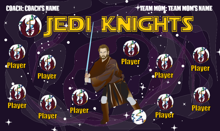 Jedi Knights - Soccer Banner – Team Sport Banners