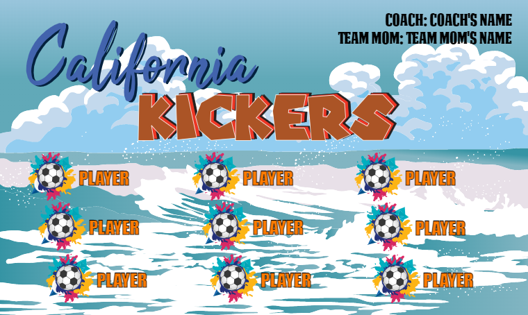 California Kickers - Soccer Banner – Team Sport Banners
